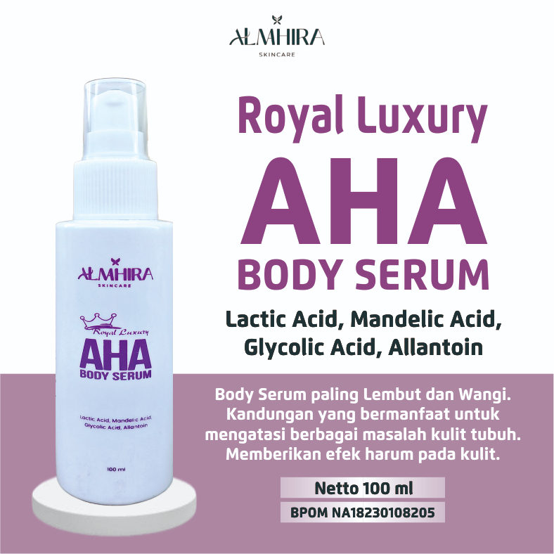 Jual ALMAHIRA | ROYAL LUXURY AHA BODY SERUM | BPOM DAN HALAL | 1 ...