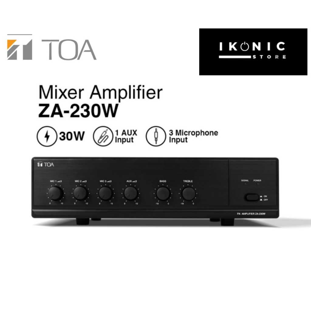 Jual IKONIC TOA ZA 230 Power Amplifier Mixer Ampli TOA 30 Watt Original 100% Garansi Resmi ...