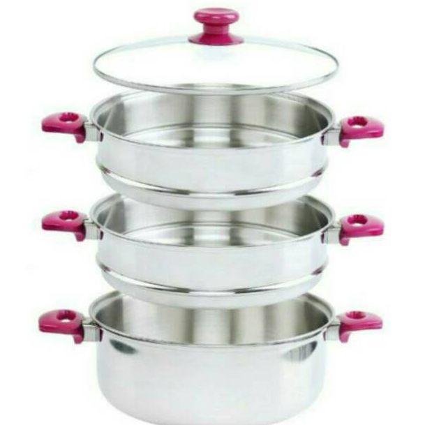 Jual Panci kukus 3 susun 30 cm Panci Steamer 30 cm 3 susun Inocook ...
