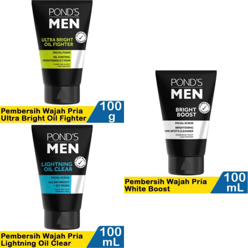 Jual Pond's Men Face Wash Pembersih Muka Cowo 100G | Shopee Indonesia