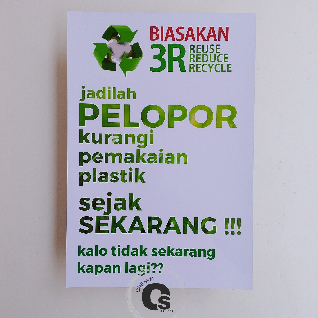 Jual Poster Biasakan 3R - Reuse - Reduce - Recycle - Poster Sampah ...