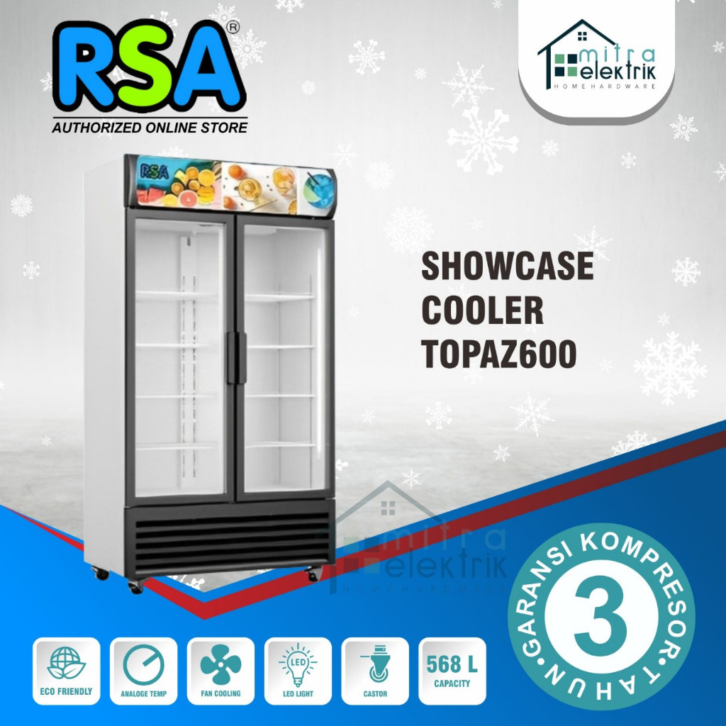 Jual RSA TOPAZ-600 Showcase 2 Pintu 568 Liter | Shopee Indonesia