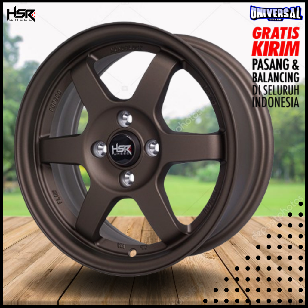 Jual VELG RACING DIMODEL HSR TOKYO R15 LEBAR 65 LUBANG BAUT 4 PCD 4X100 ET40 WARNA BRONZE ...