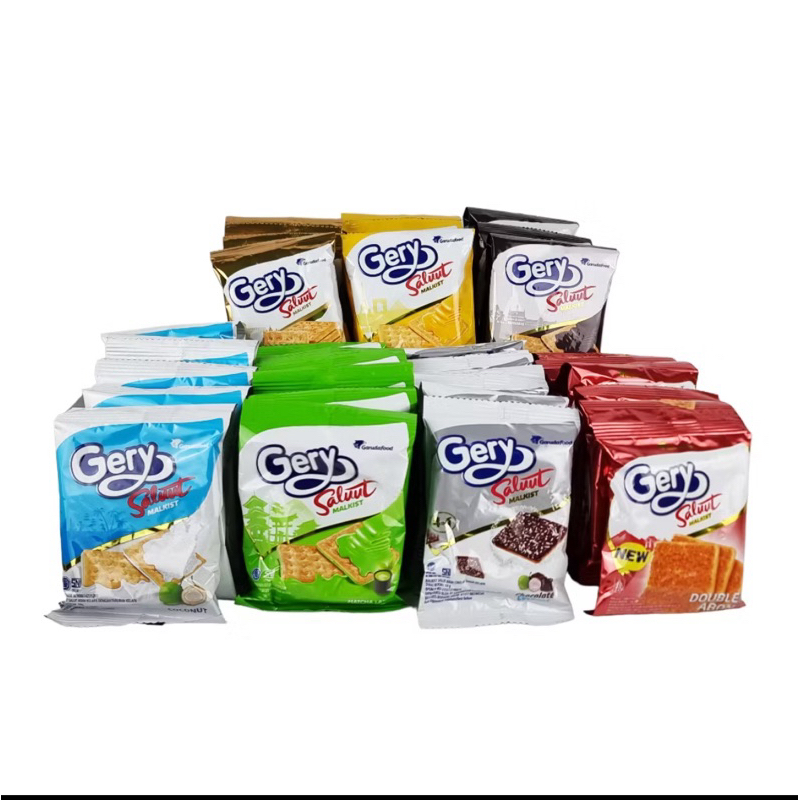 Jual Gery Saluut Malkist RENCENG / RENTENG ISI 10 pcs ( coklat , kelapa ...