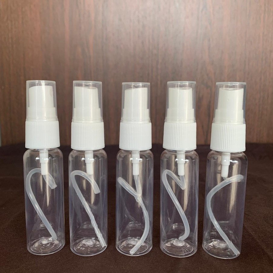 Jual Botol Sprayer plastik bening 20ml PET Tebal - tutup Spray Putih 20 ...