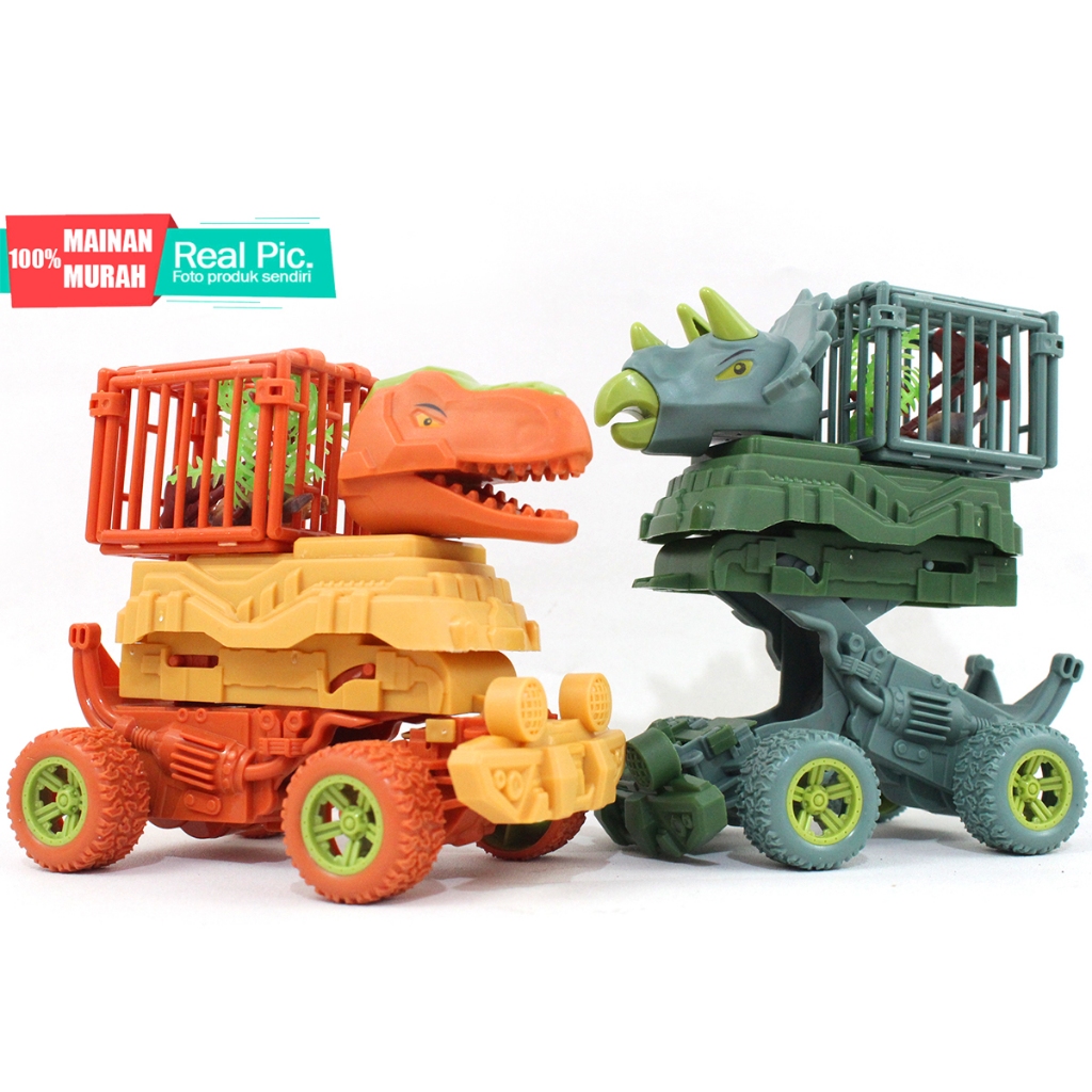 Jual GROSIR MAINAN DINOSAUR TRUCK HIGH SUSPENSI MOBIL DINO PENGANGGKUT ...