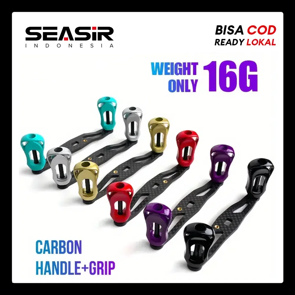 Jual [OFFICIAL] SEASIR Carbon Rocker Handle 16G for Reel bc Baitcasting Reels Pancing Casting ...