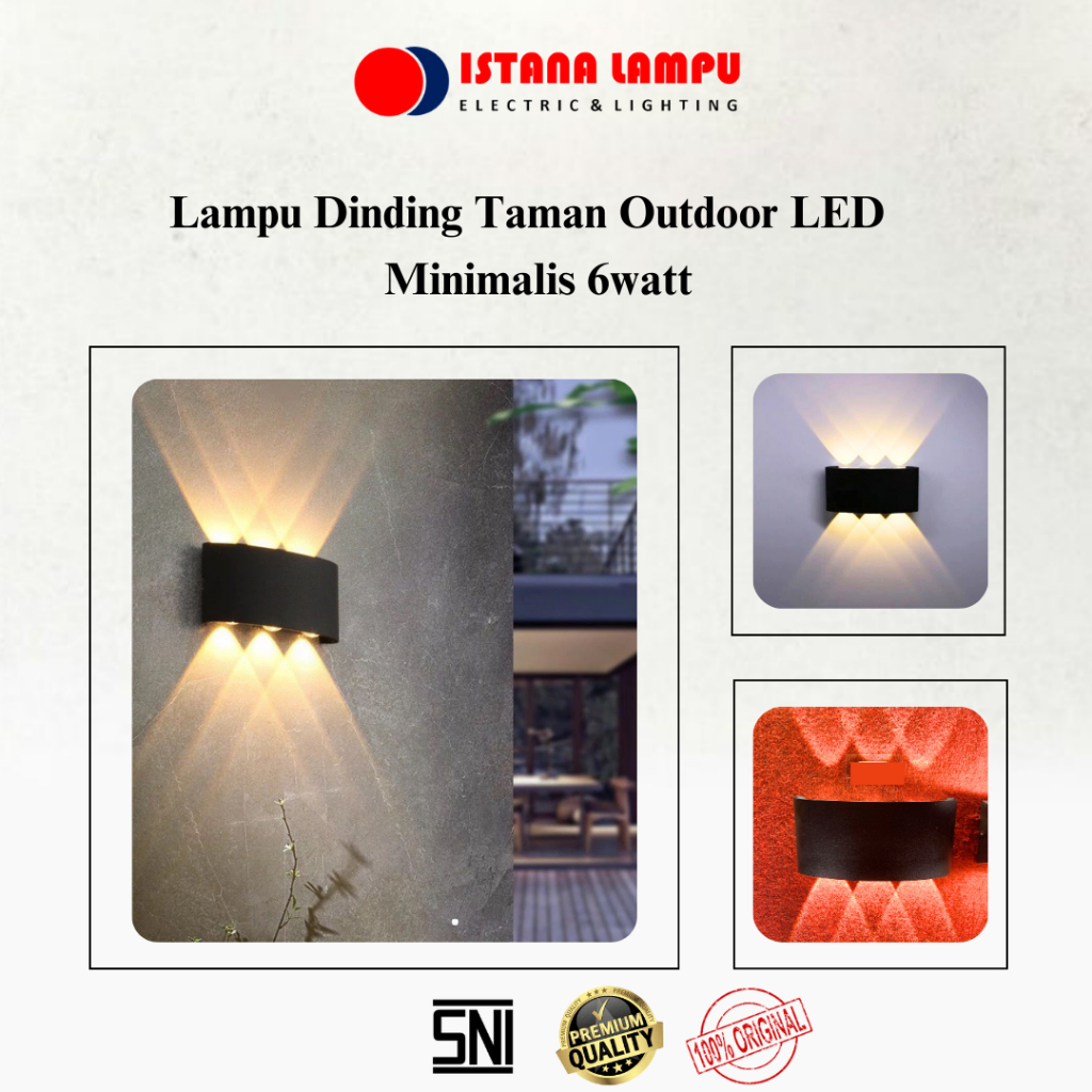 Jual Lampu Dinding Taman Outdoor LED Minimalis 6watt | Shopee Indonesia