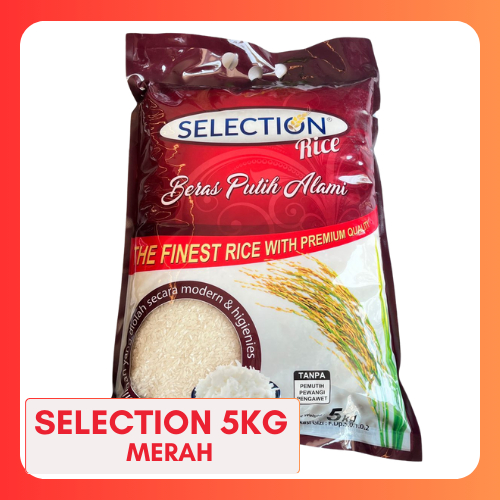 Jual BERAS SELECTION MERAH @5KG (Beras pulen, Beras putih, Beras wangi ...