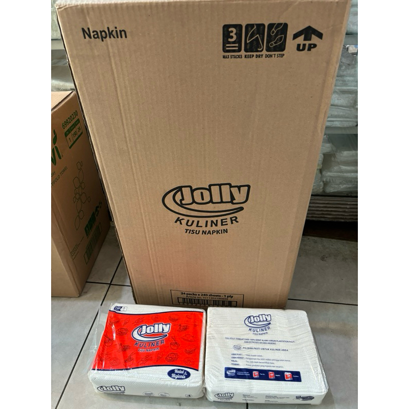 Jual Tissue Jolly Kuliner Napkin Multifold @ 240 Sheet ( 1 dus isi 24 ...