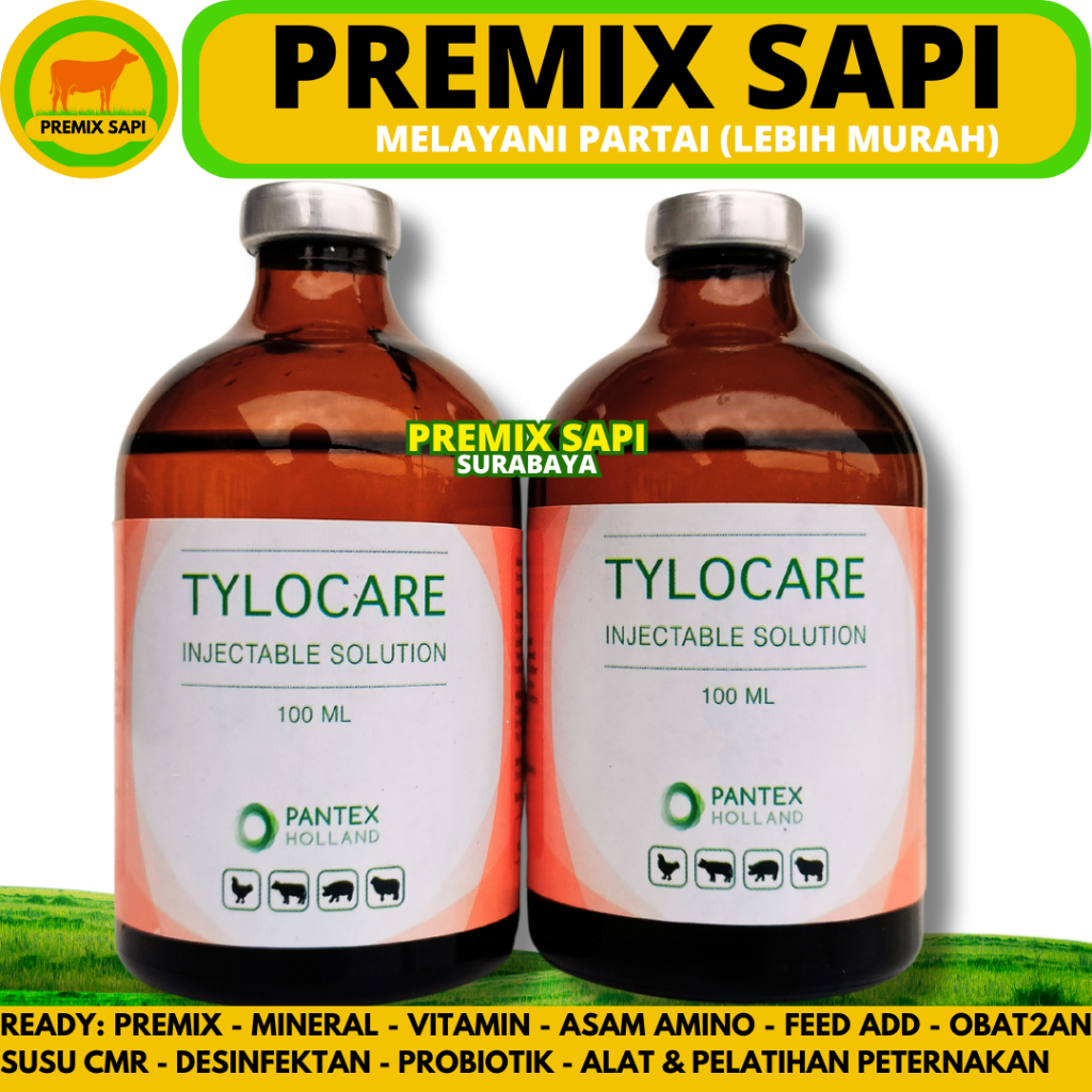 Jual TYLOCARE 100ML PANTEX HOLLAND - Tylosin Obat Antibiotik Pernafasan ...