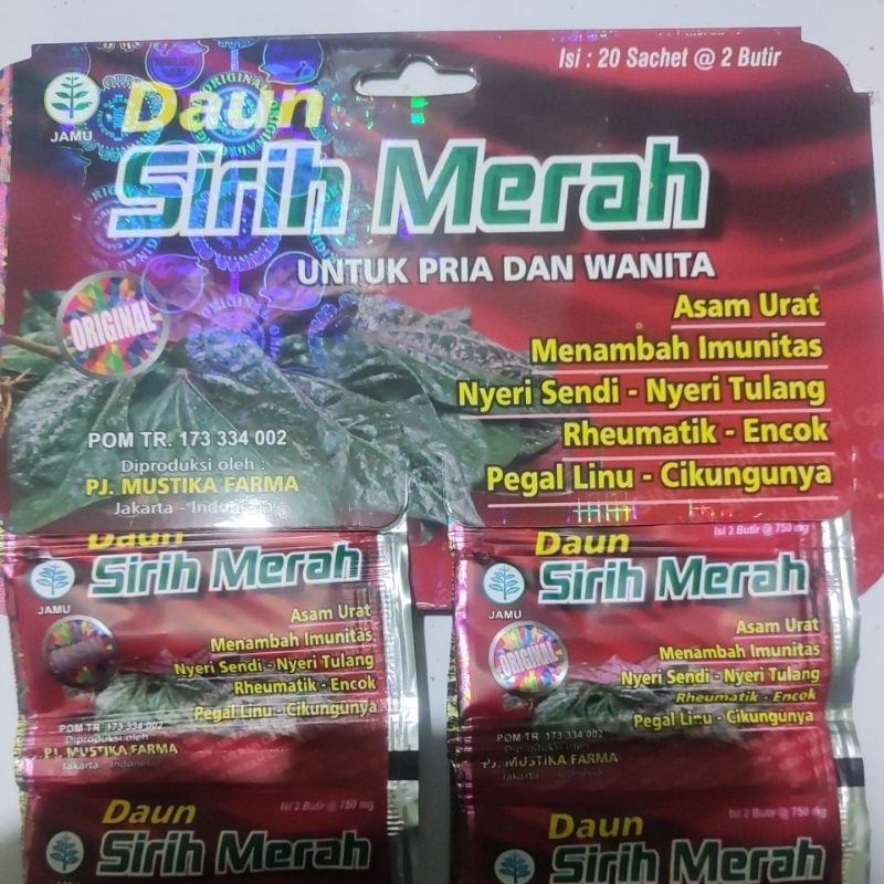 Jual Jamu Daun sirih merah renceng | Shopee Indonesia