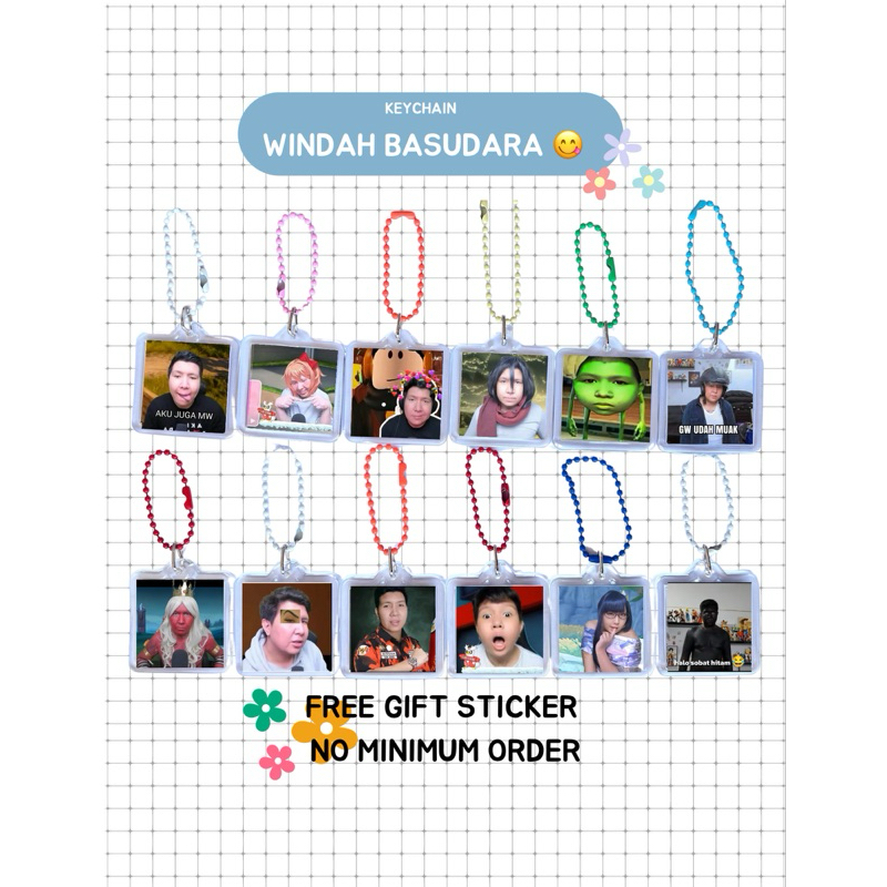 Jual GANTUNGAN KUNCI WINDAH BASUDARA ALL SKIN | Shopee Indonesia
