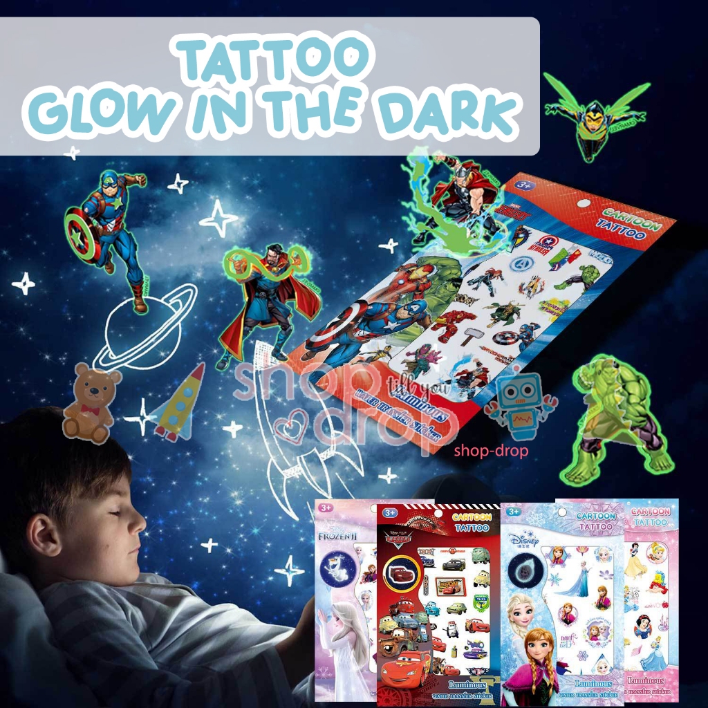 Jual Sticker Anak Tato Glow In The Dark - Tattoo Luminous Anak - Tato ...