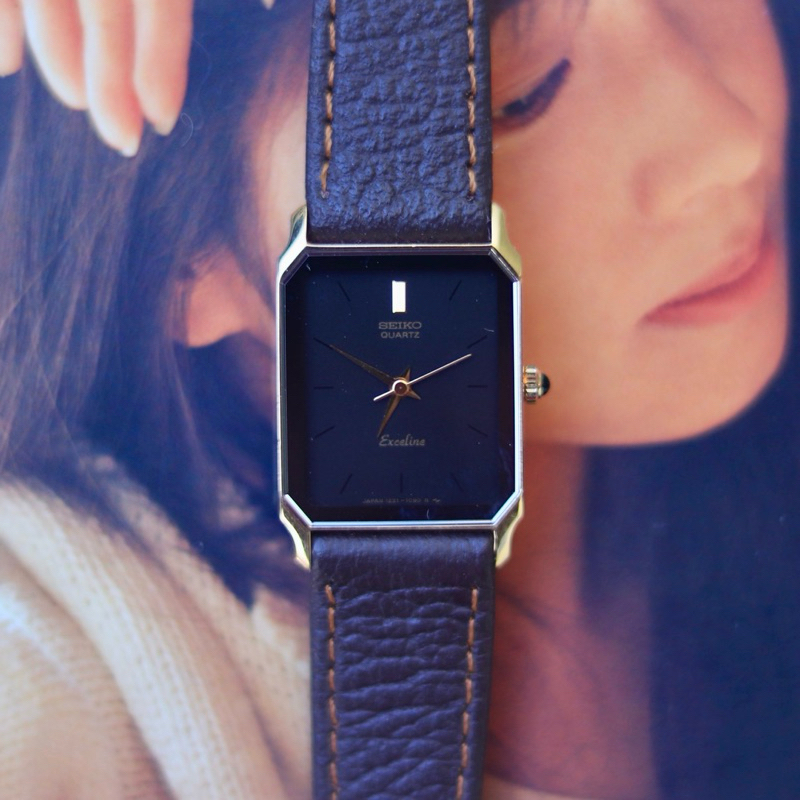 Jual Seiko Tank Lady Exceline Black | Shopee Indonesia