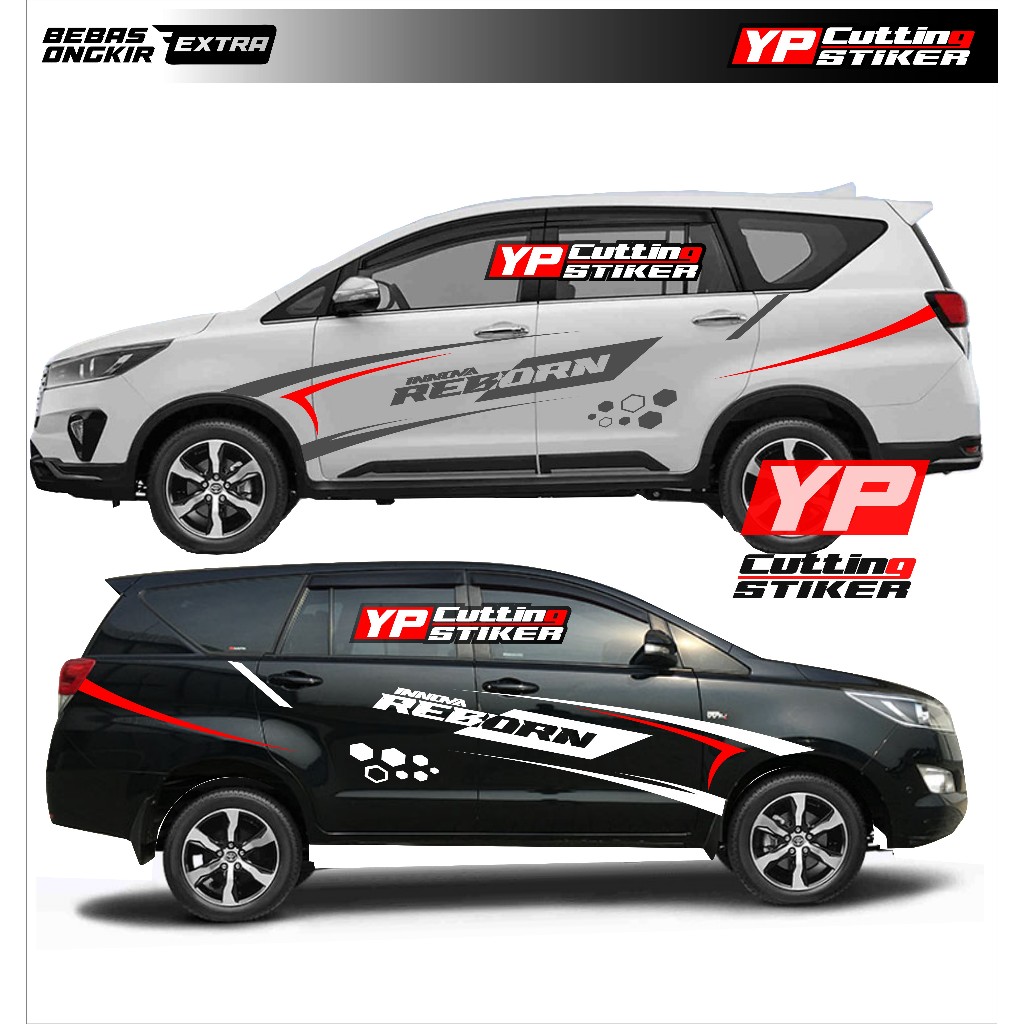 Jual Stiker mobil innova sticker list body samping kanan kiri mobil ...