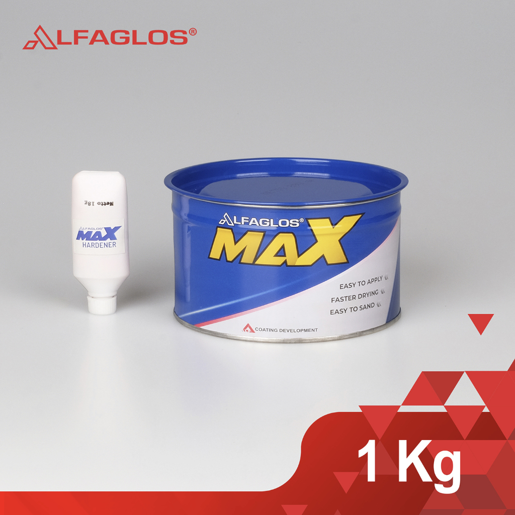 Jual Alfaglos MAX Polyester Putty / Dempul Alfaglos MAX 1 kg | Shopee ...
