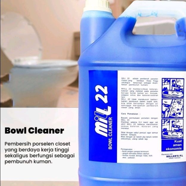 Jual Mill 22 Bowl Cleaner Pembersih Porselen Toilet - 4 Liter | Shopee ...