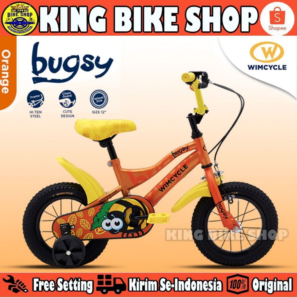Jual Sepeda Anak Perempuan & Laki WIMCYCLE BUGSY BALITA ( BABA LILI ...
