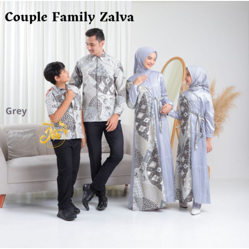 Jual BATIK COUPLE FAMILY SARIMBIT BATIK KELUARGA DRESS LEBARAN ZALVA ...