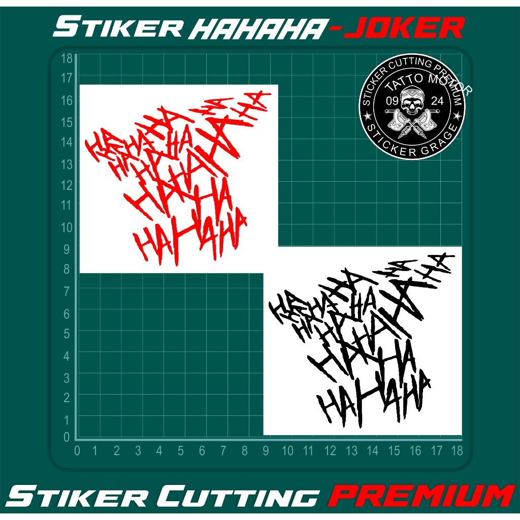 Jual Sticker Motor Cutting Hahaha Joker Viral Aksesoris Helm Motor ...