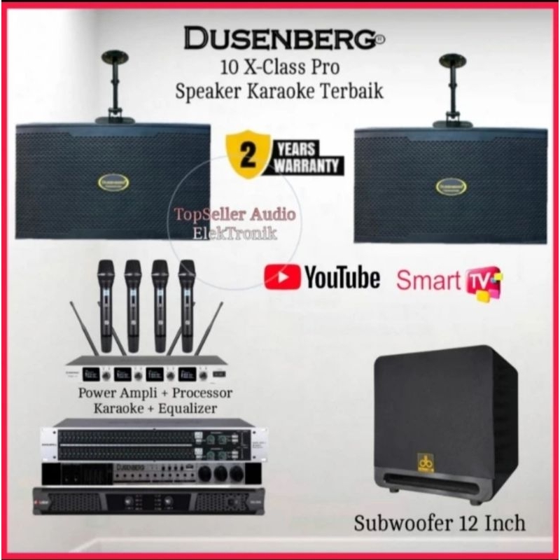 Jual PAKET Sound System Karoke Dusenberg 10 Xclass Pro Ampli Processor ...