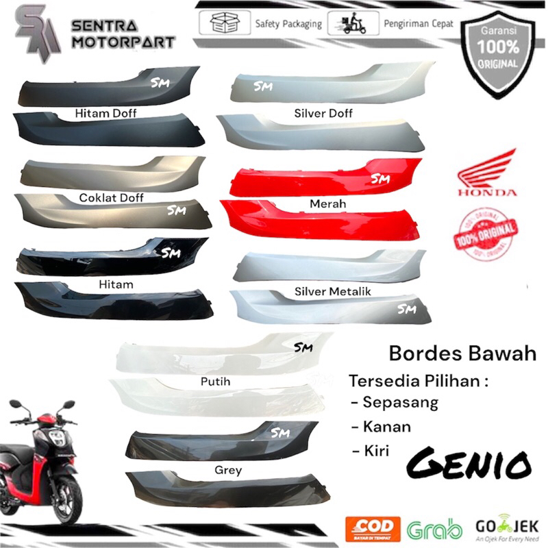 Jual Bordes bawah sirip kanan kiri underside genio hitam doff dop ...
