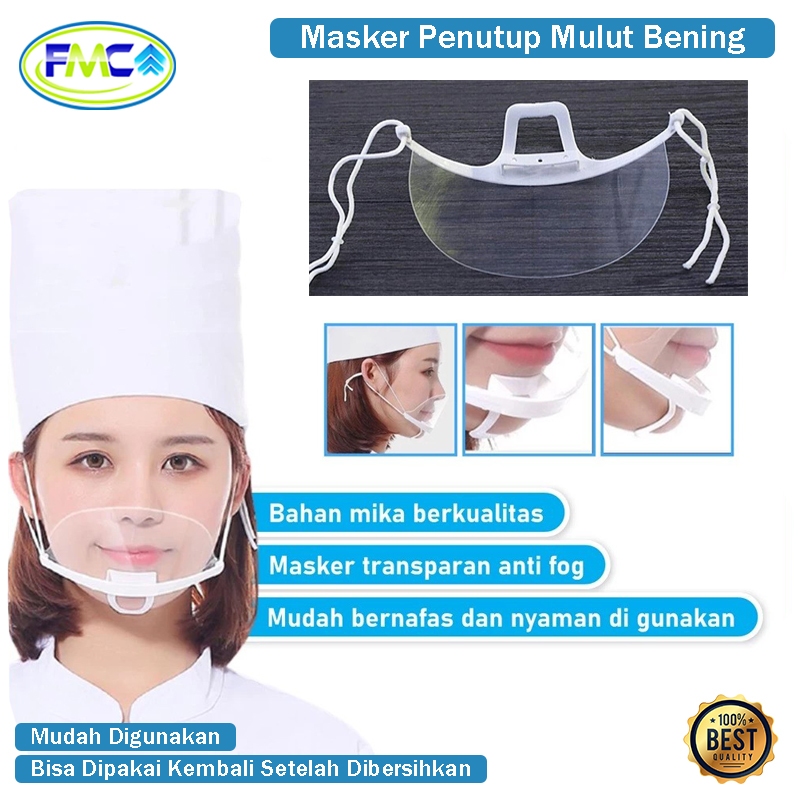 Jual Masker Penutup Mulut Plastik Transparent Masker Koki Dapur ...