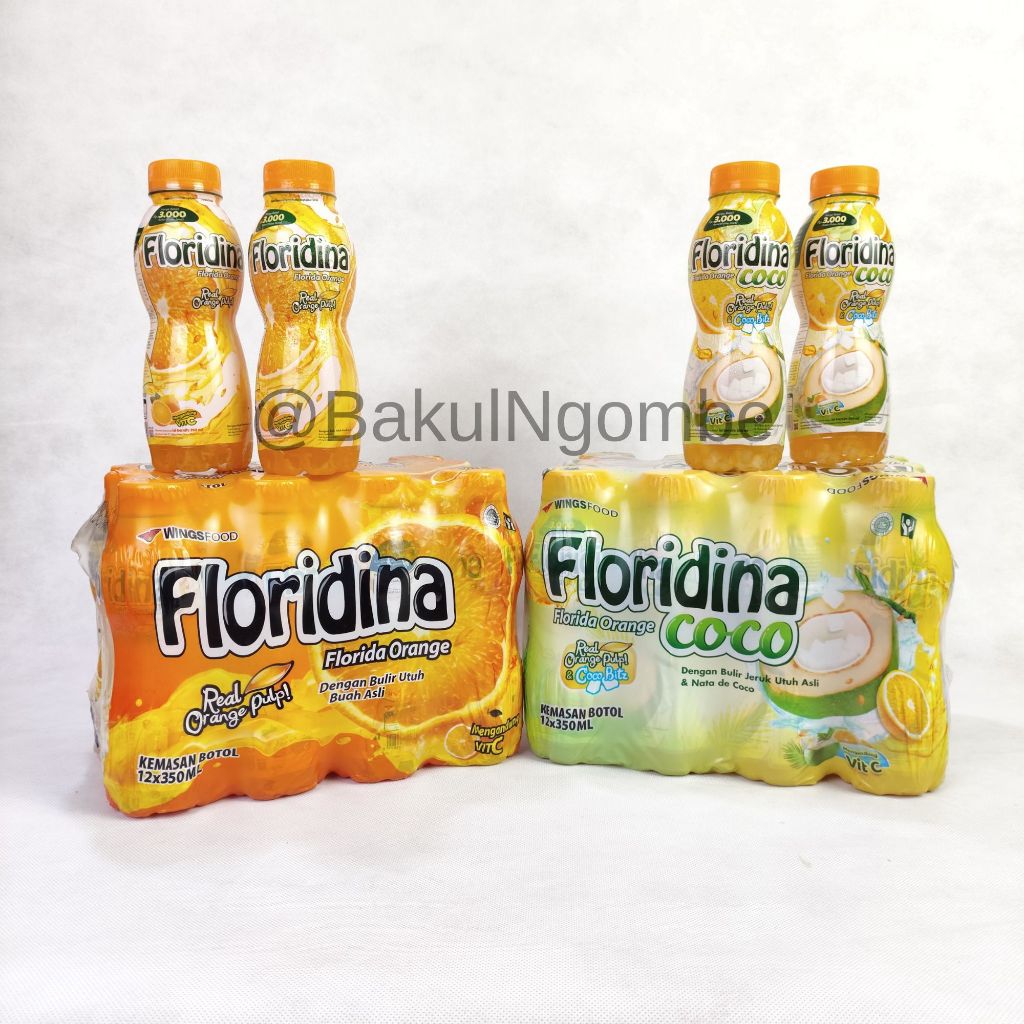 Jual FLORIDINA ORANGE/COCO 350ml 1 pack isi 12 botol | Shopee Indonesia