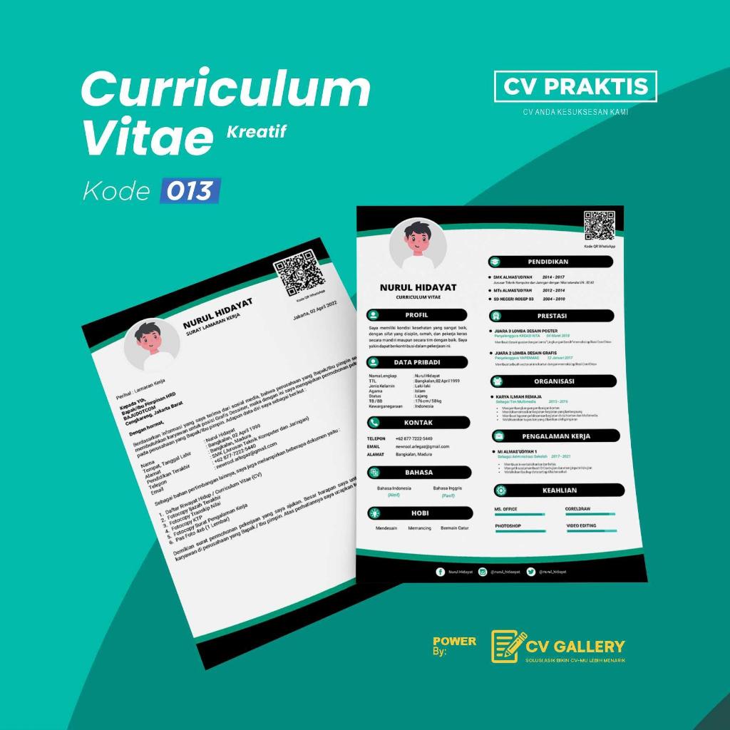 Jual DESAIN 013 | CV KREATIF | CURRICULUM VITAE | RESUME | CV PROFESIONAL | DAFTAR RIWAYAT HIDUP ...