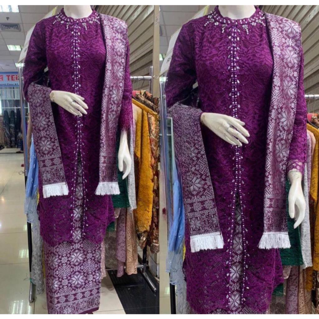 Jual SET KEBAYA BRUKAT PAYET ROK SONGKET DAN SELENDANG | Shopee Indonesia