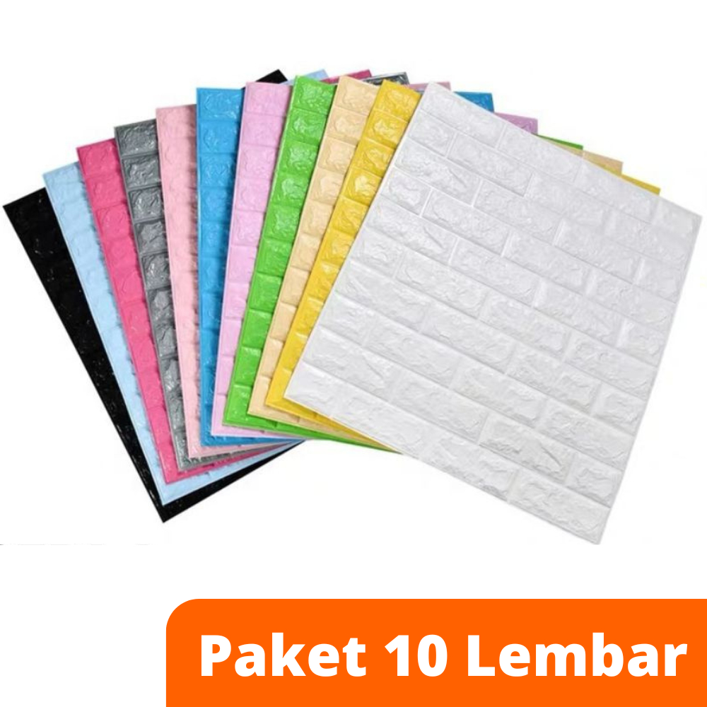 Jual Walpeper Stiker Wallfoam 3D Motif Bata Wallpaper Dinding 3D Foam ...