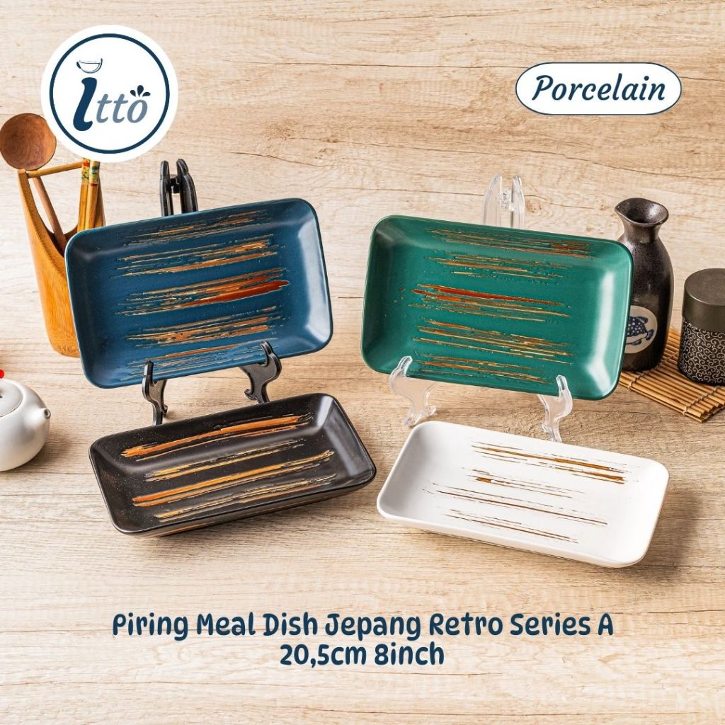 Jual Piring Meal Dish Jepang Retro Series A 20,5cm 8inch Porcelain ...