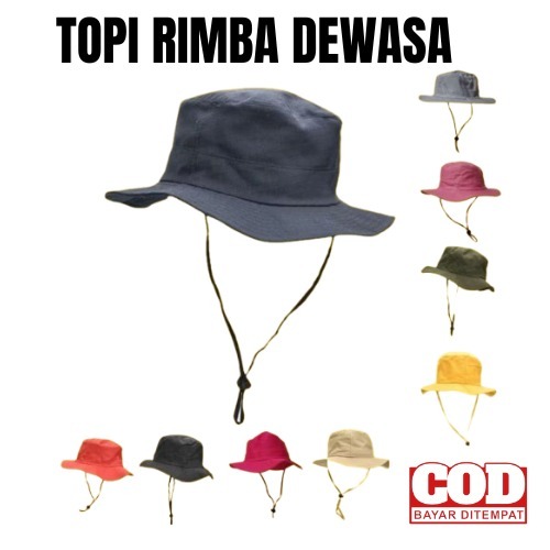 Jual Topi Gunung Rimba Tali Hiking Hutan Camping Hat Tali Hitam Cream ...