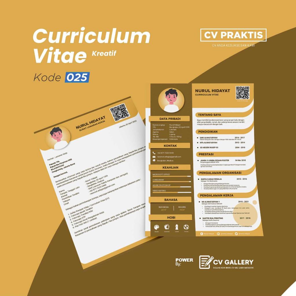 Jual DESAIN 025 | CV KREATIF | CURRICULUM VITAE | RESUME | CV PROFESIONAL | DAFTAR RIWAYAT HIDUP ...