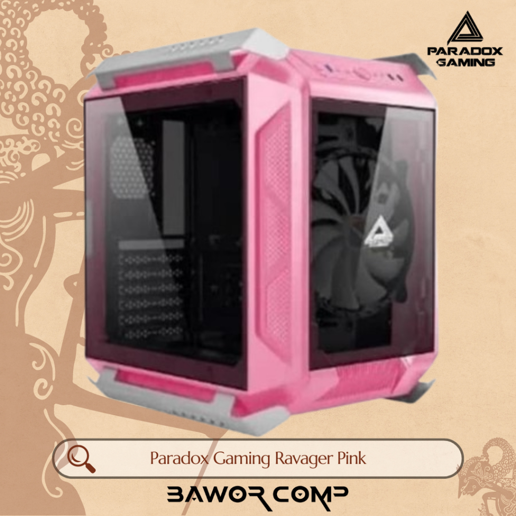 Jual Paradox Gaming Ravager Pink Tempered Glass - Free 2 Fan | Casing PC ATX | CPU PC Case ...