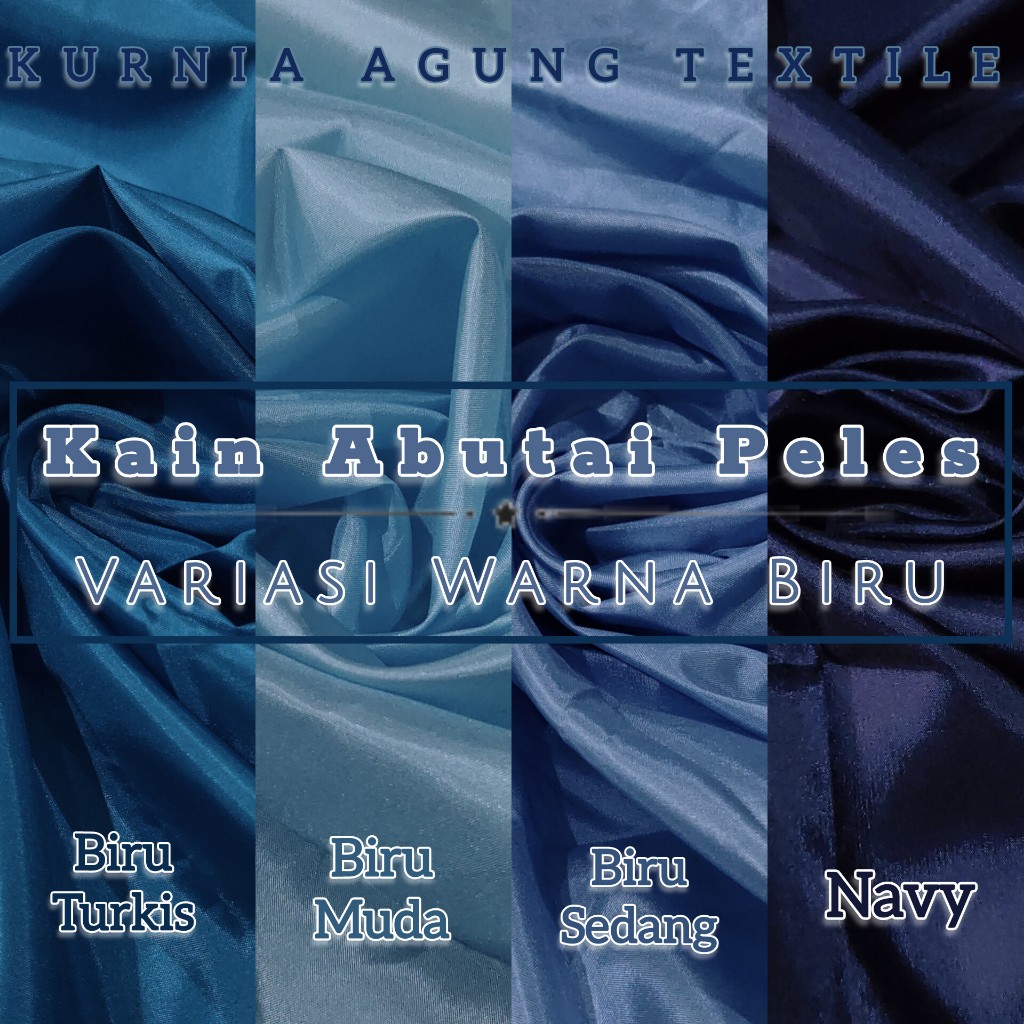 Jual Kain Backdrop Dekorasi Abutai Peles warna BIRU Bahan Hidden ...