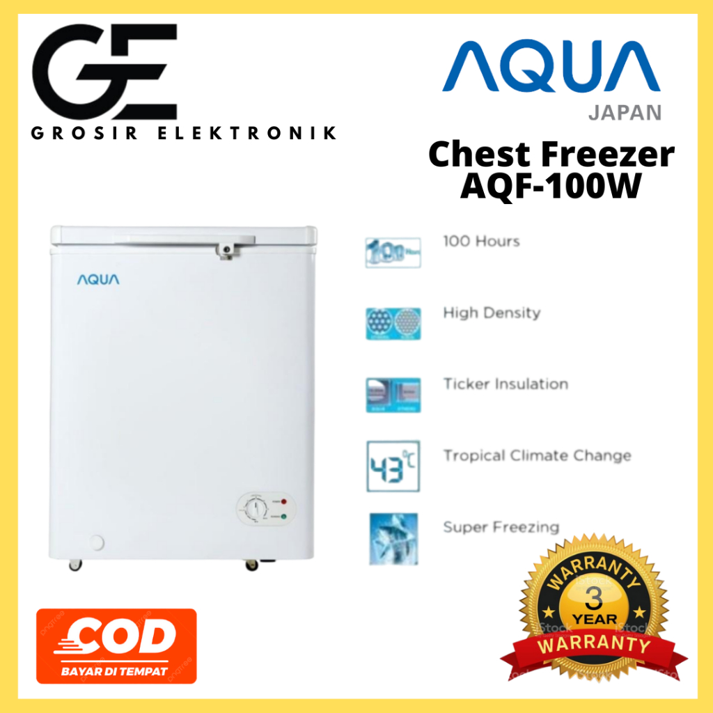 Jual Frezer box AQUA AQF 100 Kapasitas 100 liter Garansi Resmi | Shopee ...