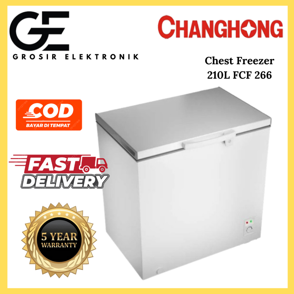 Jual Chest Freezer Changhong 220 Liter FCF-266-DW FCF266DW FCF 266 DW ...