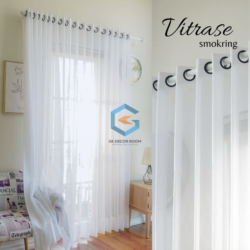 Jual Vitrase smokring/ gorden Vitrase Transparan | Shopee Indonesia