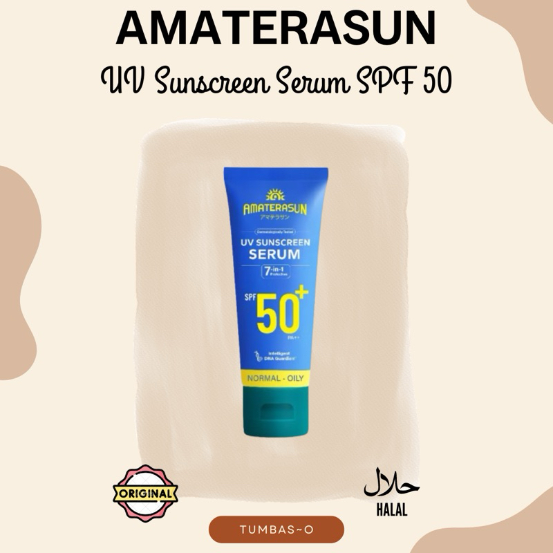 Jual AMATERASUN UV Sunscreen Serum SPF50+ PA+++ | Shopee Indonesia
