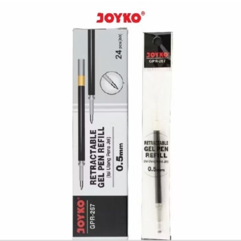 Jual Joyko Gel Pen Refill ISI ULANG PEN JOYKO GP-265 GP-320 GPR-267 1 BOX ISI 24 PCS | Shopee ...