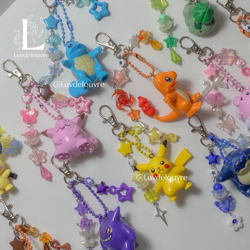 Jual POKEMON KEYCHAIN TRINKETS BEADED MINI FIGURE CLEFAIRY CHANSEY ...