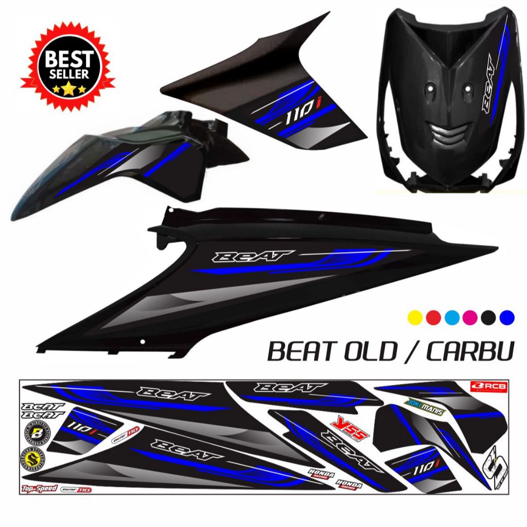 Jual STIKER MOTOR HONDA BEAT OLD / KARBU / VARIASI STIKER STRIPING ...