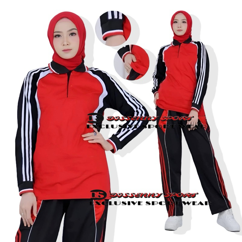 Jual Baju Set Pakaian Olahraga Wanita Pria Lengan Pajang / Setelan ...