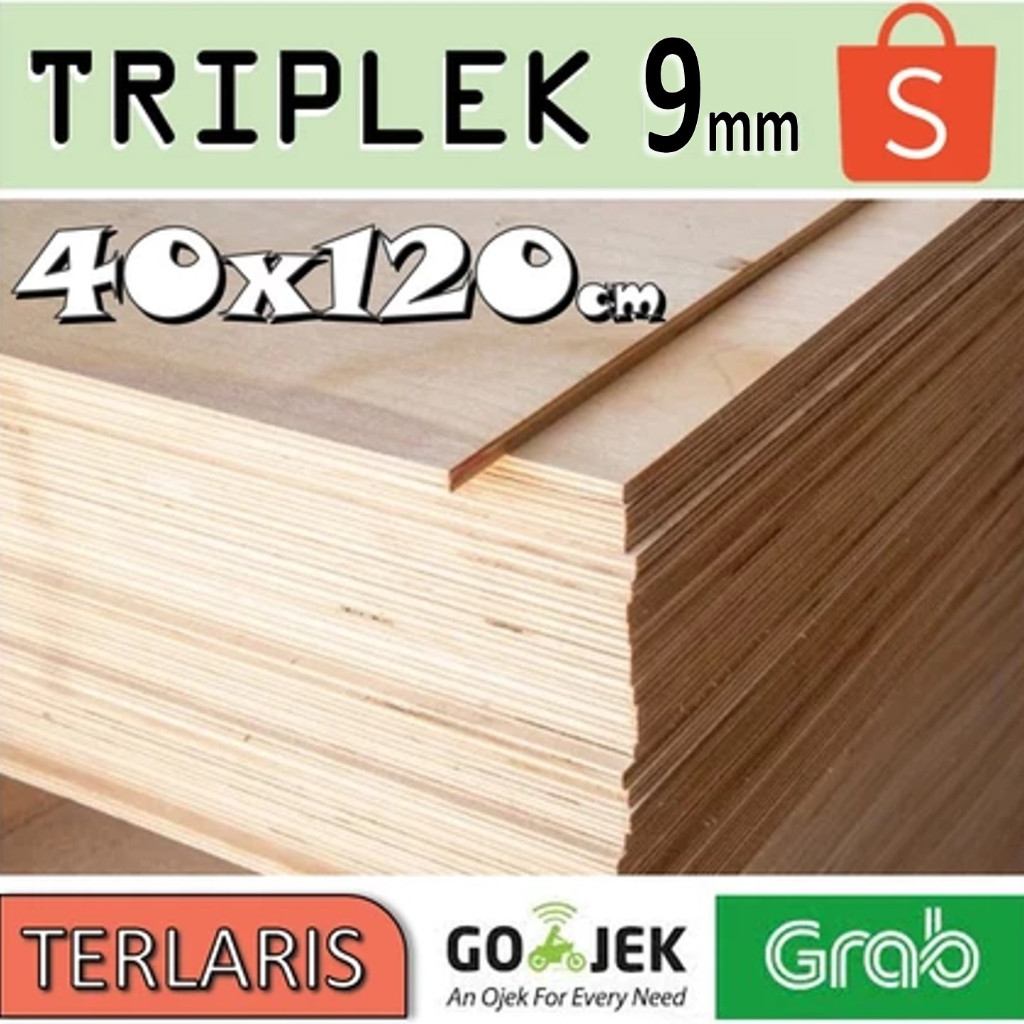 Jual Triplek Multiplek 9mm 40x120 cm (120x40 cm) | Shopee Indonesia