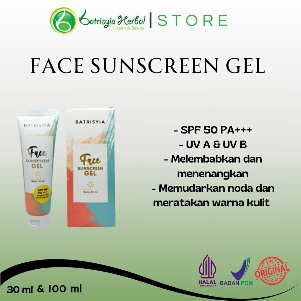 Jual Batrisyia Face Sunscreen Gel | Shopee Indonesia