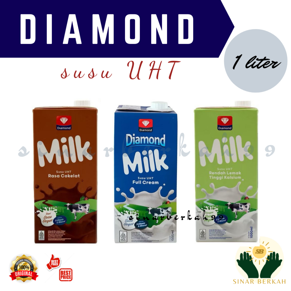 Jual Diamond Milk Susu UHT 1 Liter | Shopee Indonesia