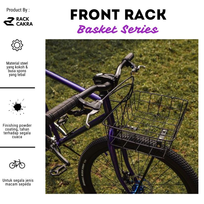 Jual Keranjang Depan Basket Sepeda Kalcer Vintage MTB Front Rack ...