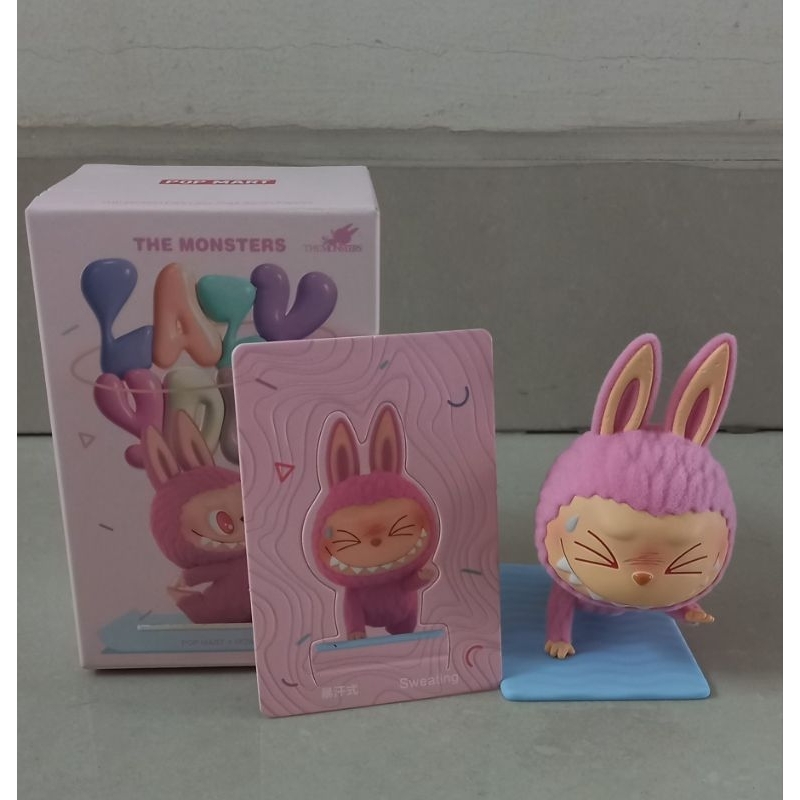 Jual the monsters labubu lazy yoga sweating action figure popmart pop ...